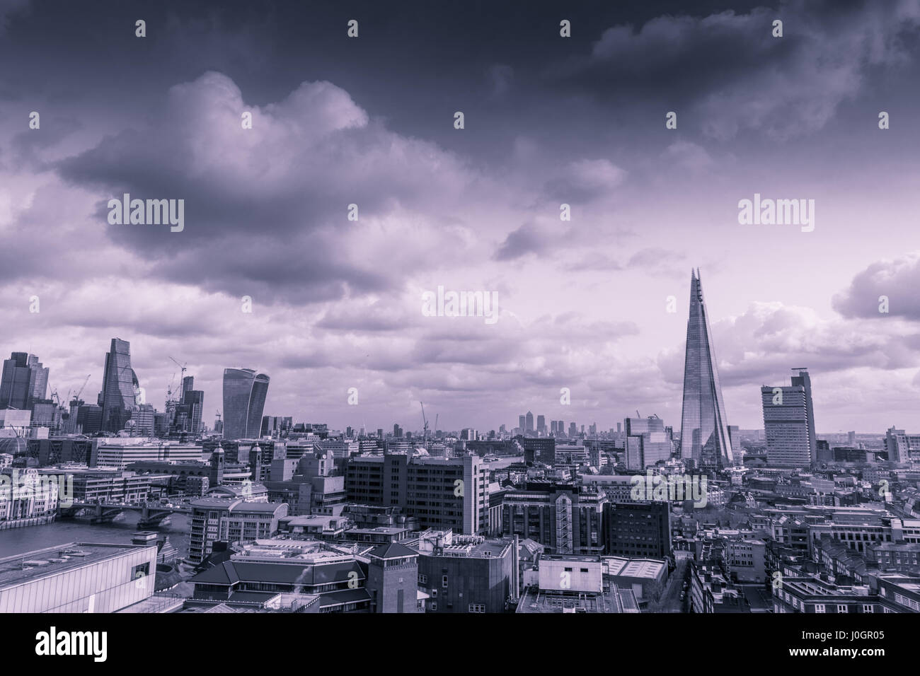 A view over London with the Shard Stock Photo - Alamy