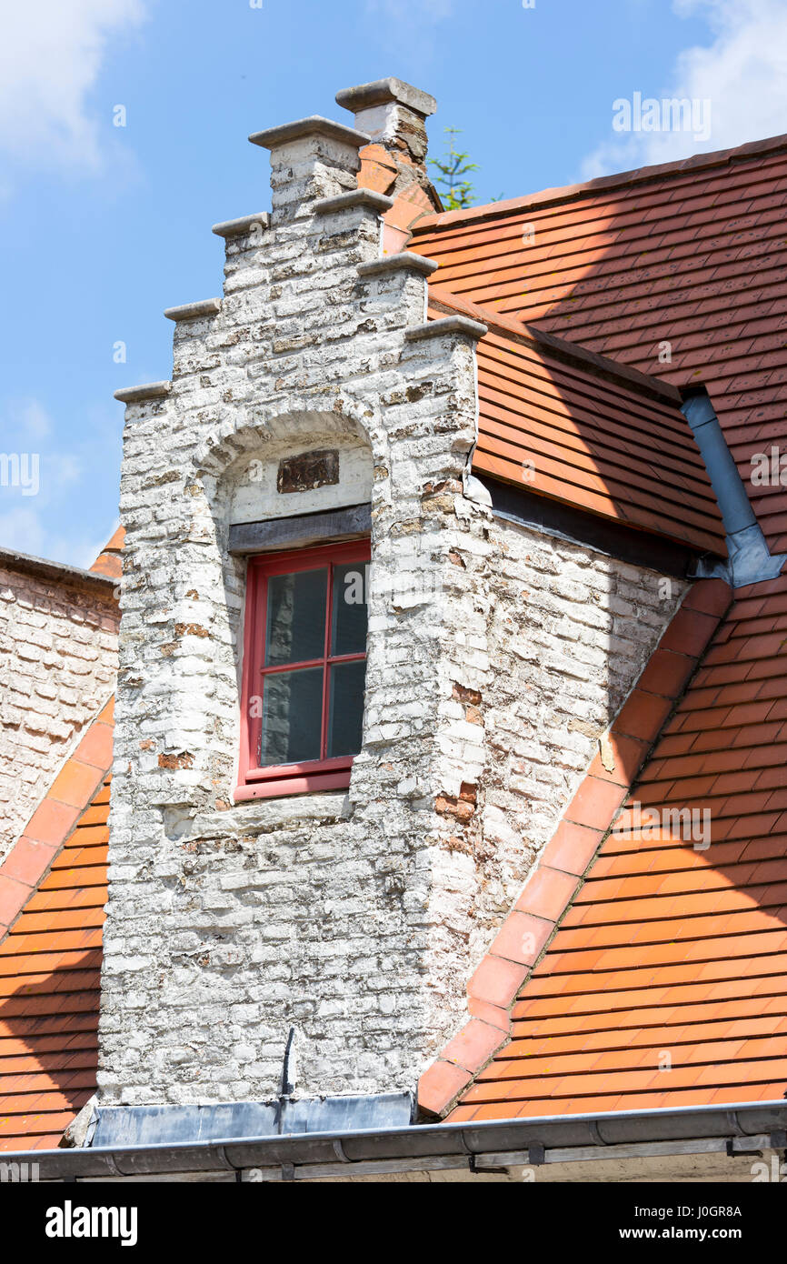 Traditional Belgian architecture crow-stepped gable ( crow steps) and ...
