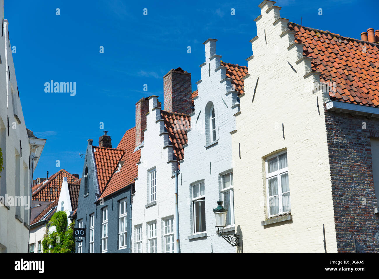 Traditional architecture painted houses with crow-stepped gables - crow ...