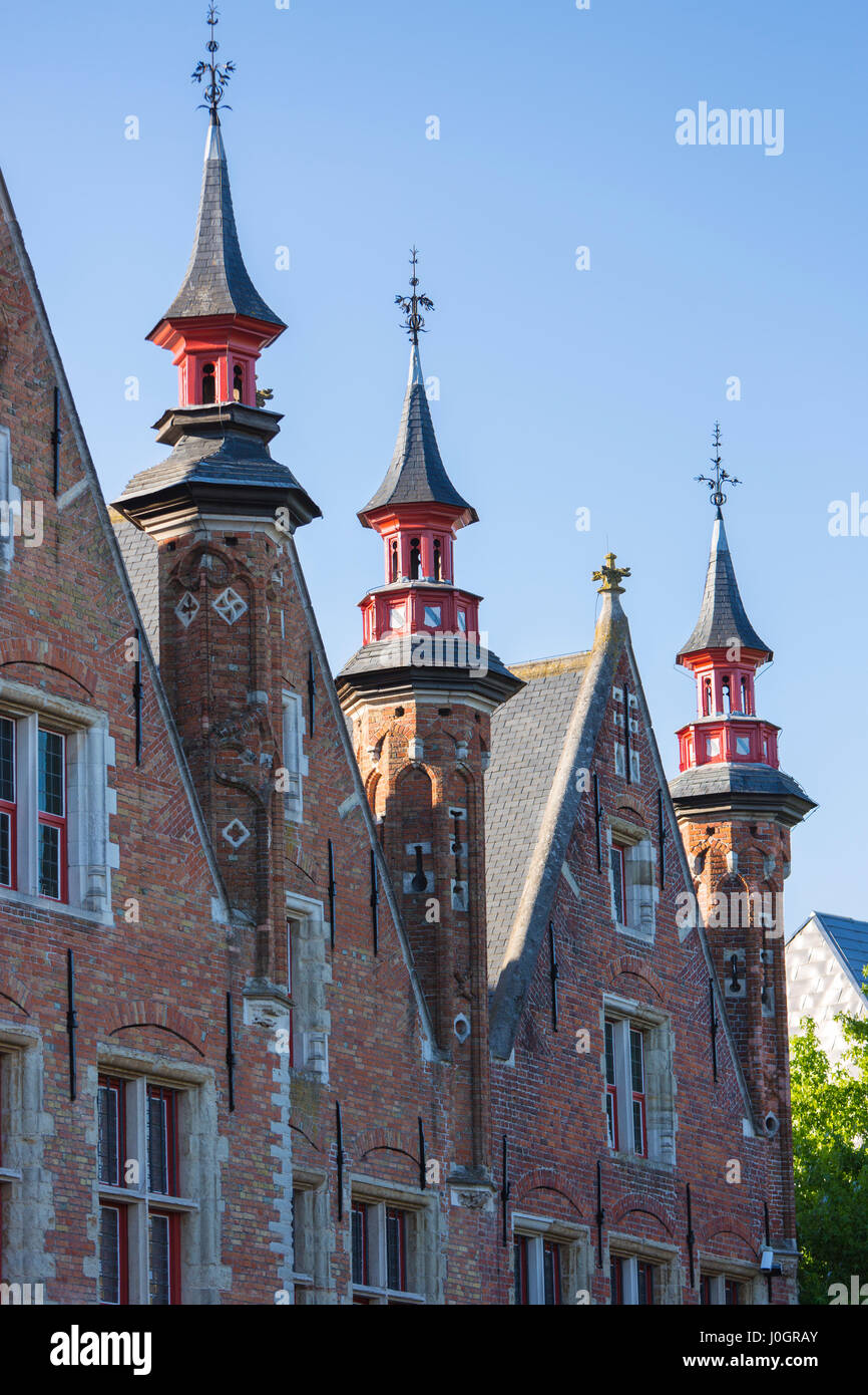 Traditional architecture brick built houses with turrets and towers in ...