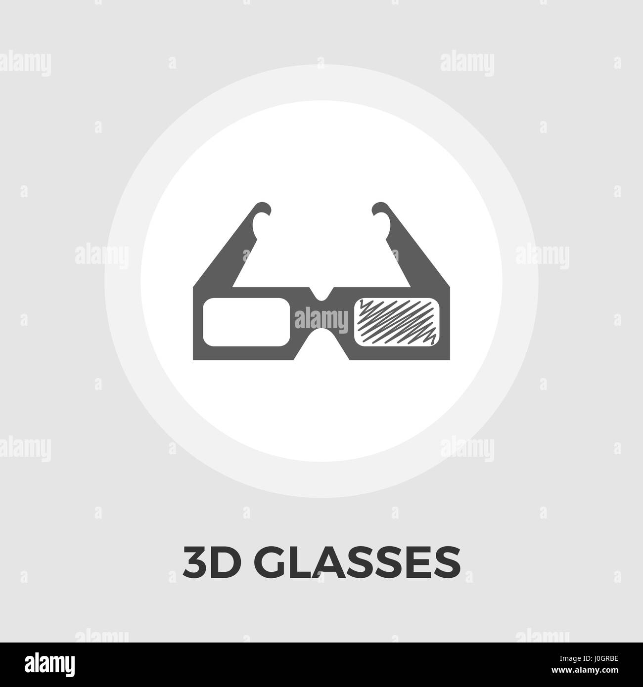 3D Glasses Icon Vector. Flat icon isolated on the white background ...