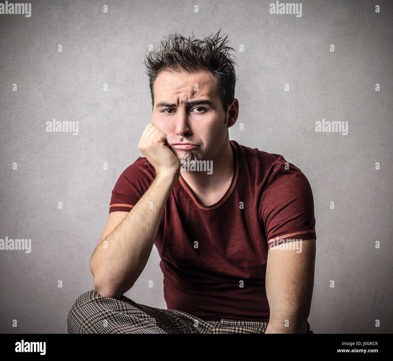 Man being sad Stock Photo - Alamy