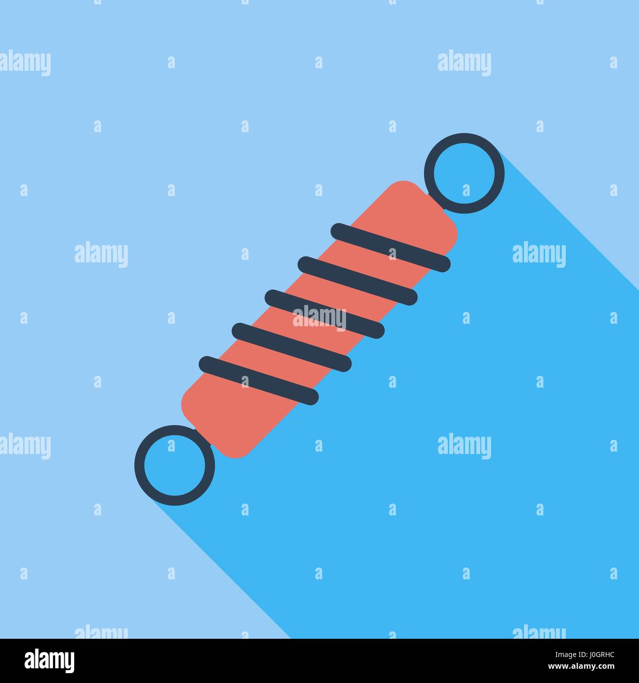 Automobile shock absorber icon. Flat vector related icon with long ...