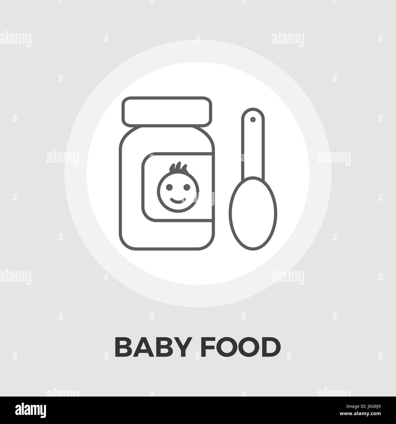 Baby Food Icon Vector. Flat icon isolated on the white background ...