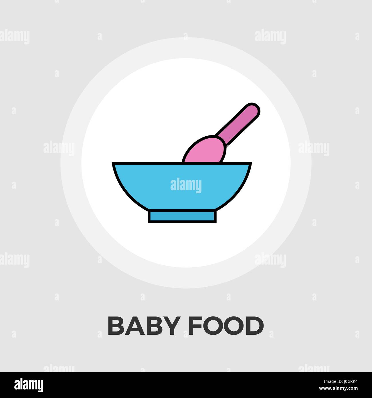 Baby Food Icon Vector. Flat icon isolated on the white background ...