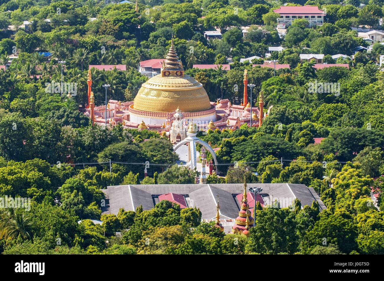View of the Sitagu International Buddhist Academy complex in the city ...