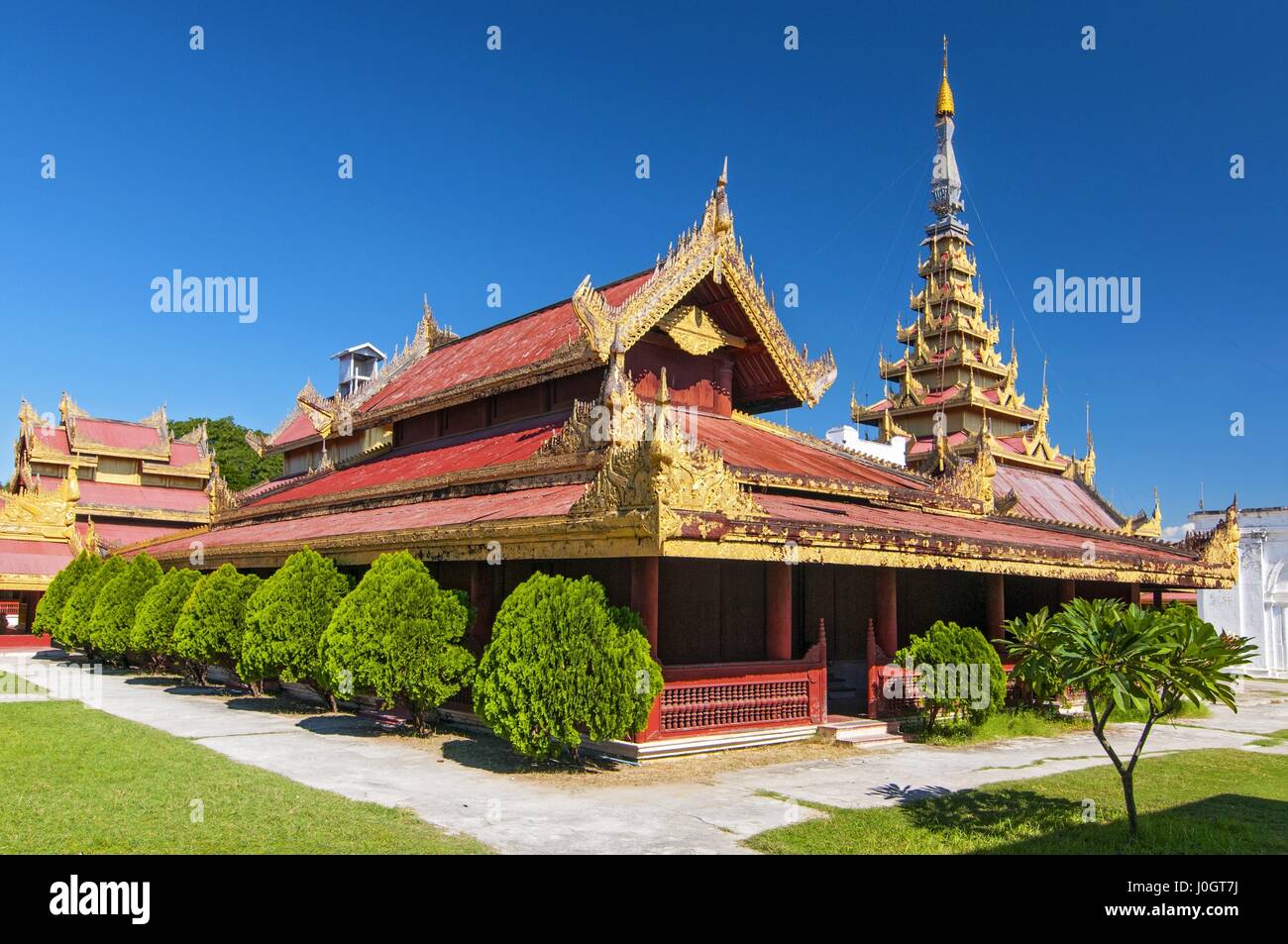 The Mandalay Palace, located in Mandalay, Myanmar, is the last royal ...