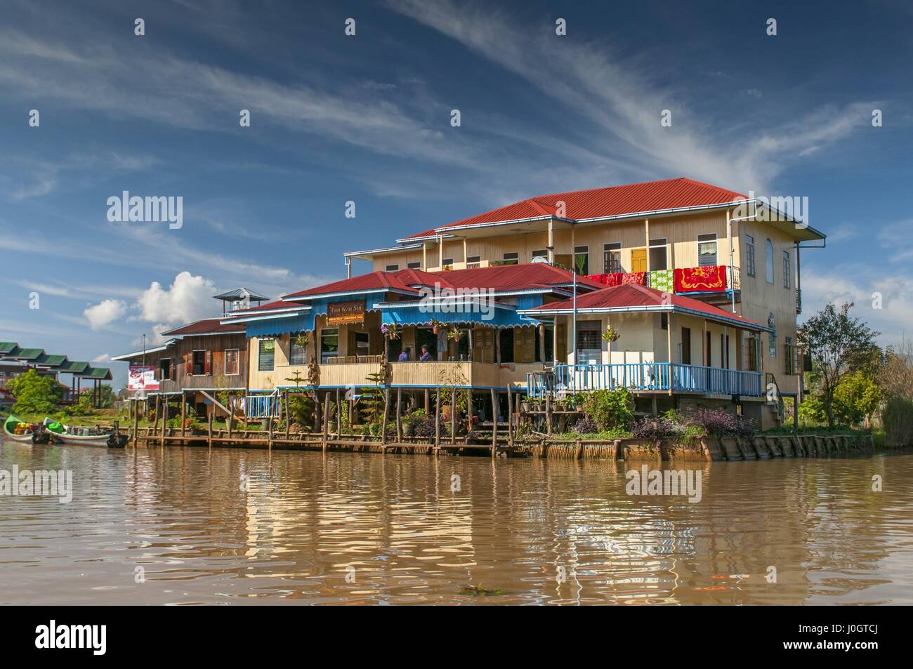 A house on bamboo sticks in Inle Lake, Myanmar (Burma Stock Photo - Alamy