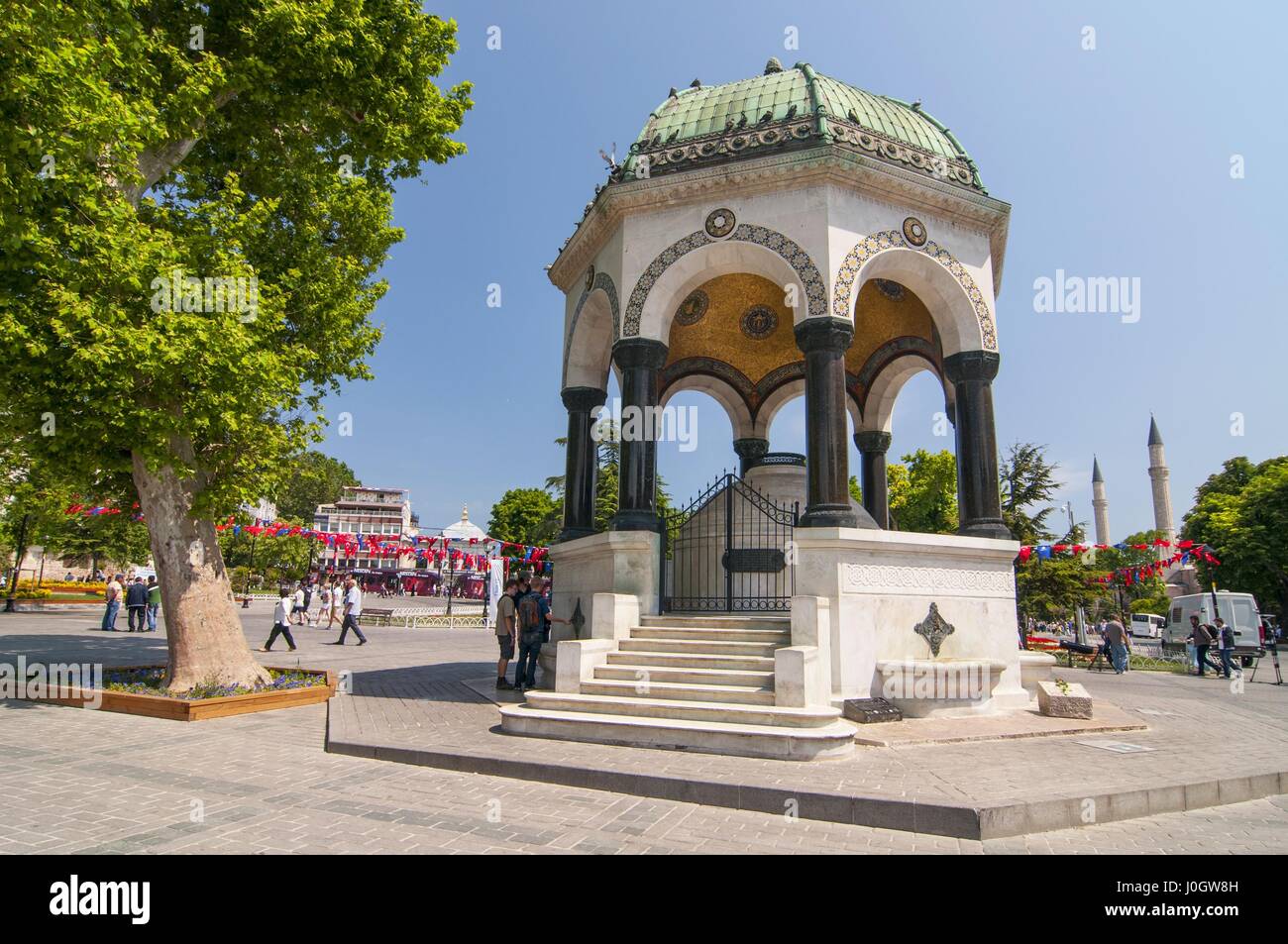 German Fountain in Sultanahmet Square, the ancient Hippodrome of ...