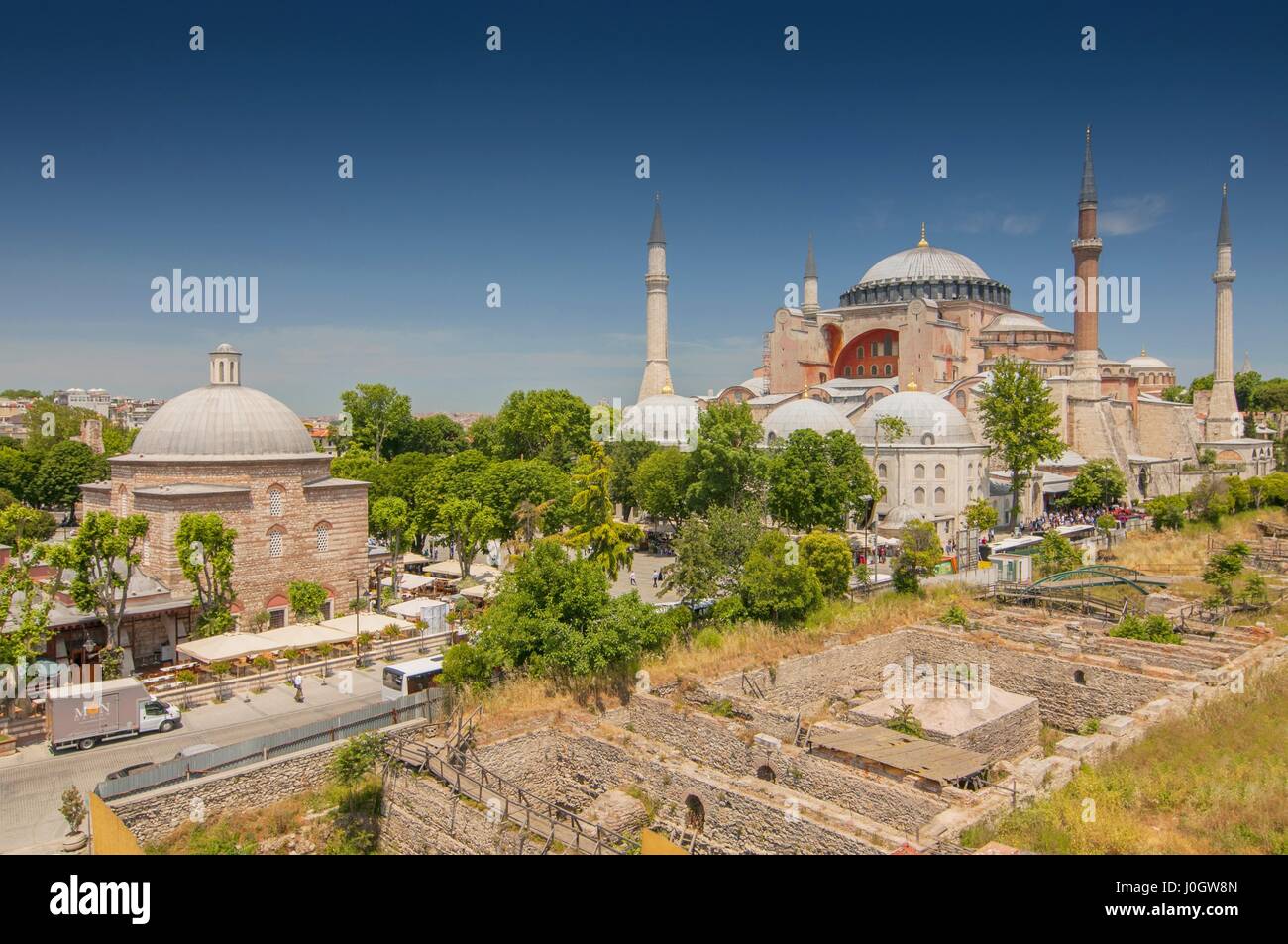 Hagia Sophia in Istanbul. The world famous monument of Byzantine ...