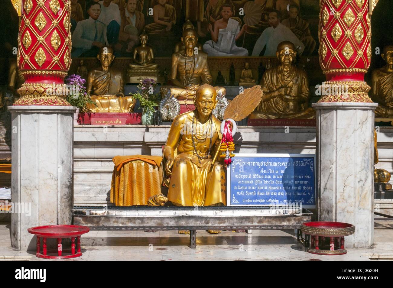 Famous Monk Statues at Doi Suthep Temple in Chiang Mai, Thailand Stock ...