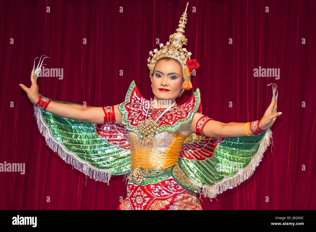 Dancer performing classical Thai dance in Bangkok Thailand Stock Photo ...