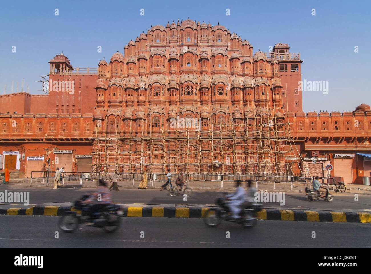 The Palace of the Winds, or the Hawa Mahal, in Jaipur, Rajasthan, India ...