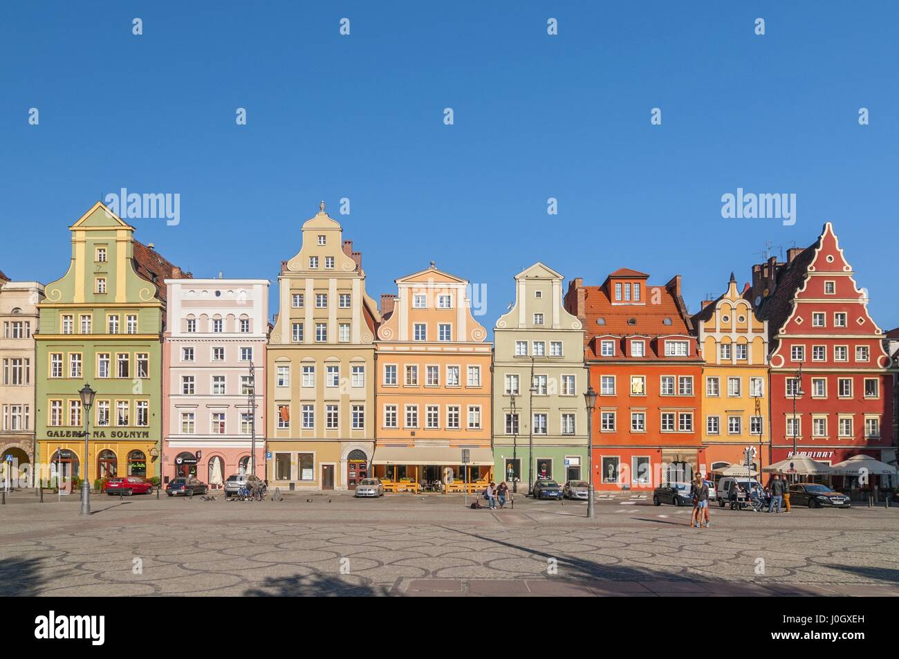 Beautiful historical tenement houses at Old Market Square in the Old ...