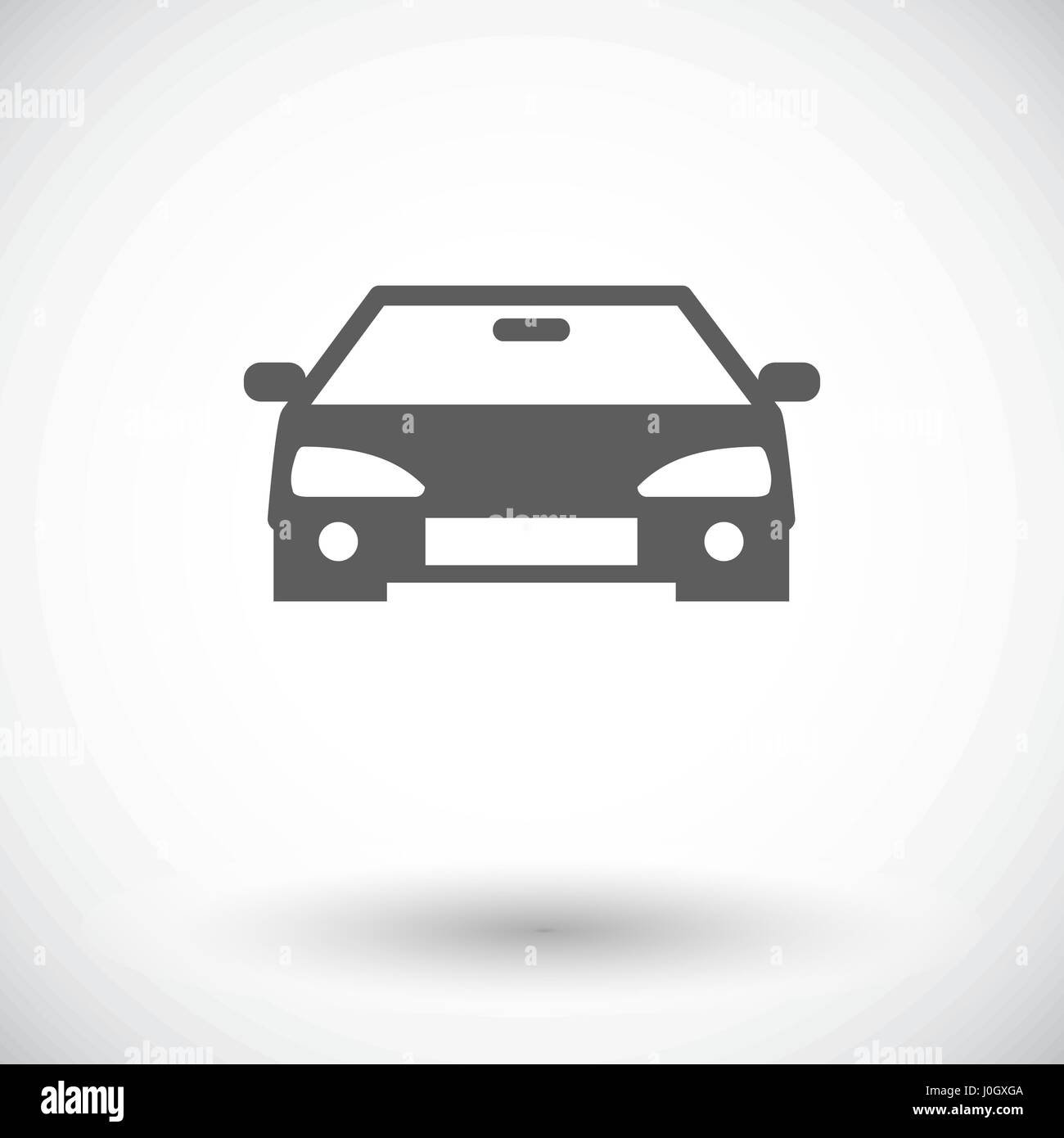 Car. Single flat icon on white background. Vector illustration Stock ...