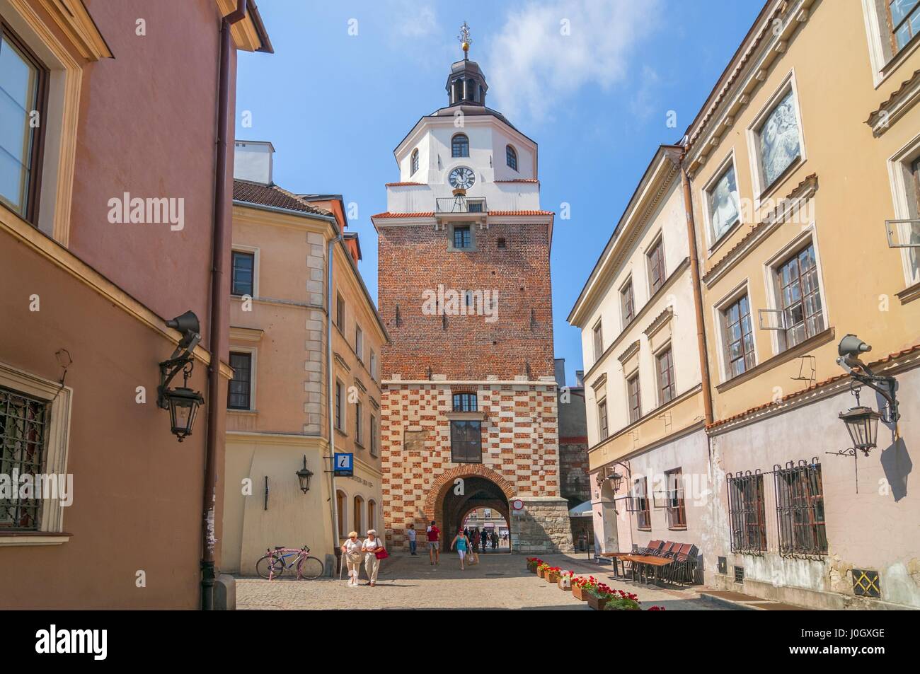 14th Century Krakow Gate (Brama Krakowska), the main entrance into the ...