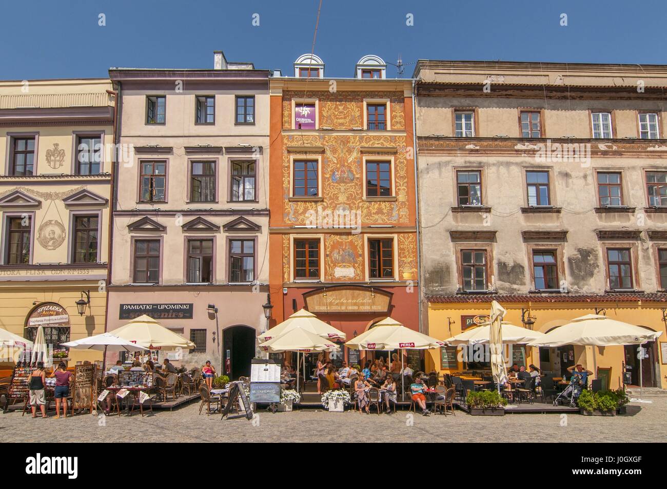 Buildings in the historic centre of Lublin, Poland Stock Photo - Alamy