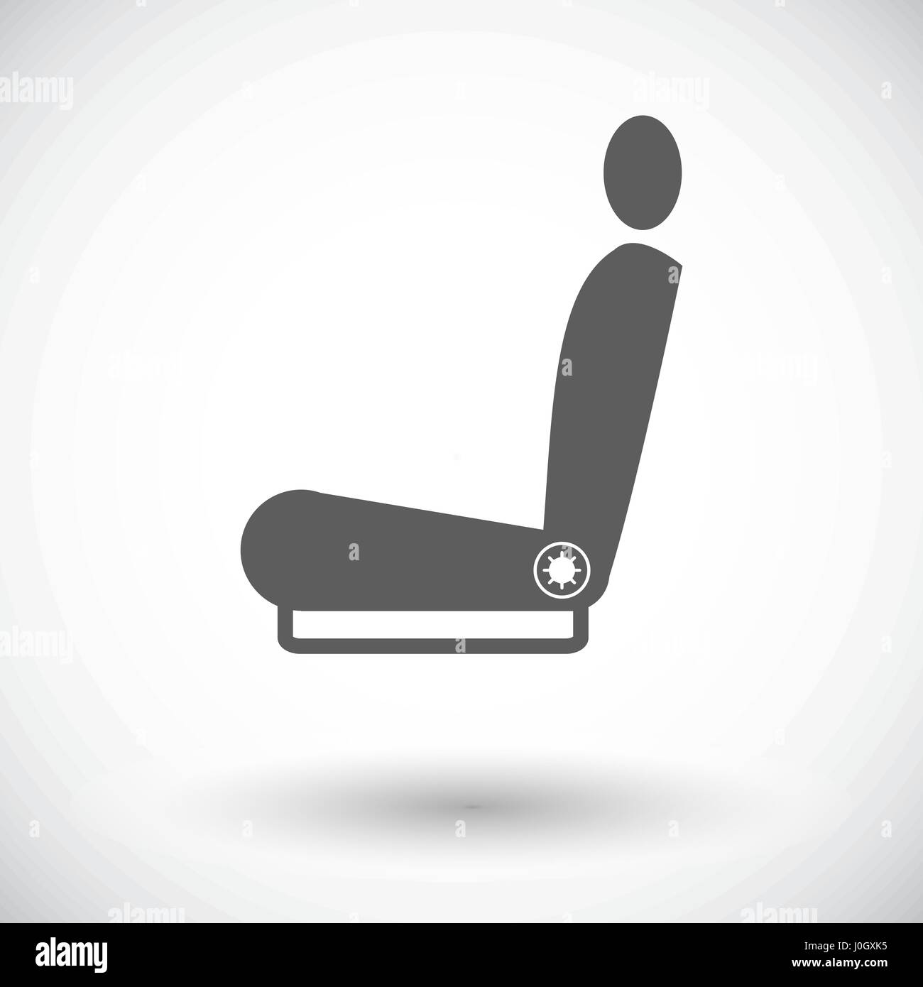Heated seat. Single flat icon on white background. Vector illustration ...
