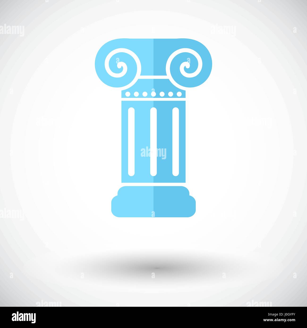 Column. Single flat icon on white background. Vector illustration Stock ...