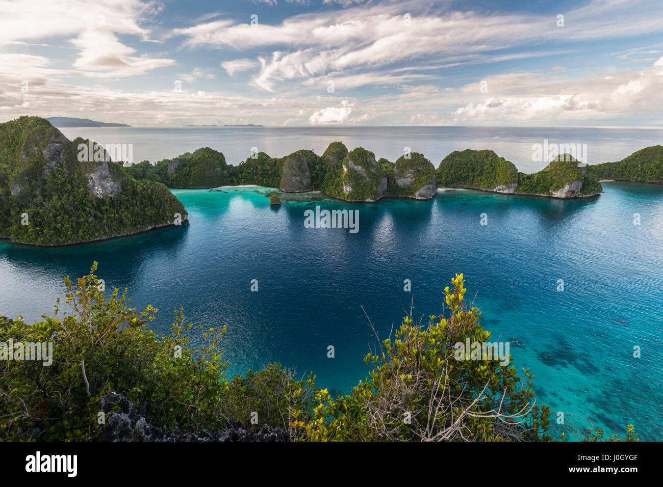 Panoramic View of Wayag, Raja Ampat, West Papua, Indonesia Stock Photo ...