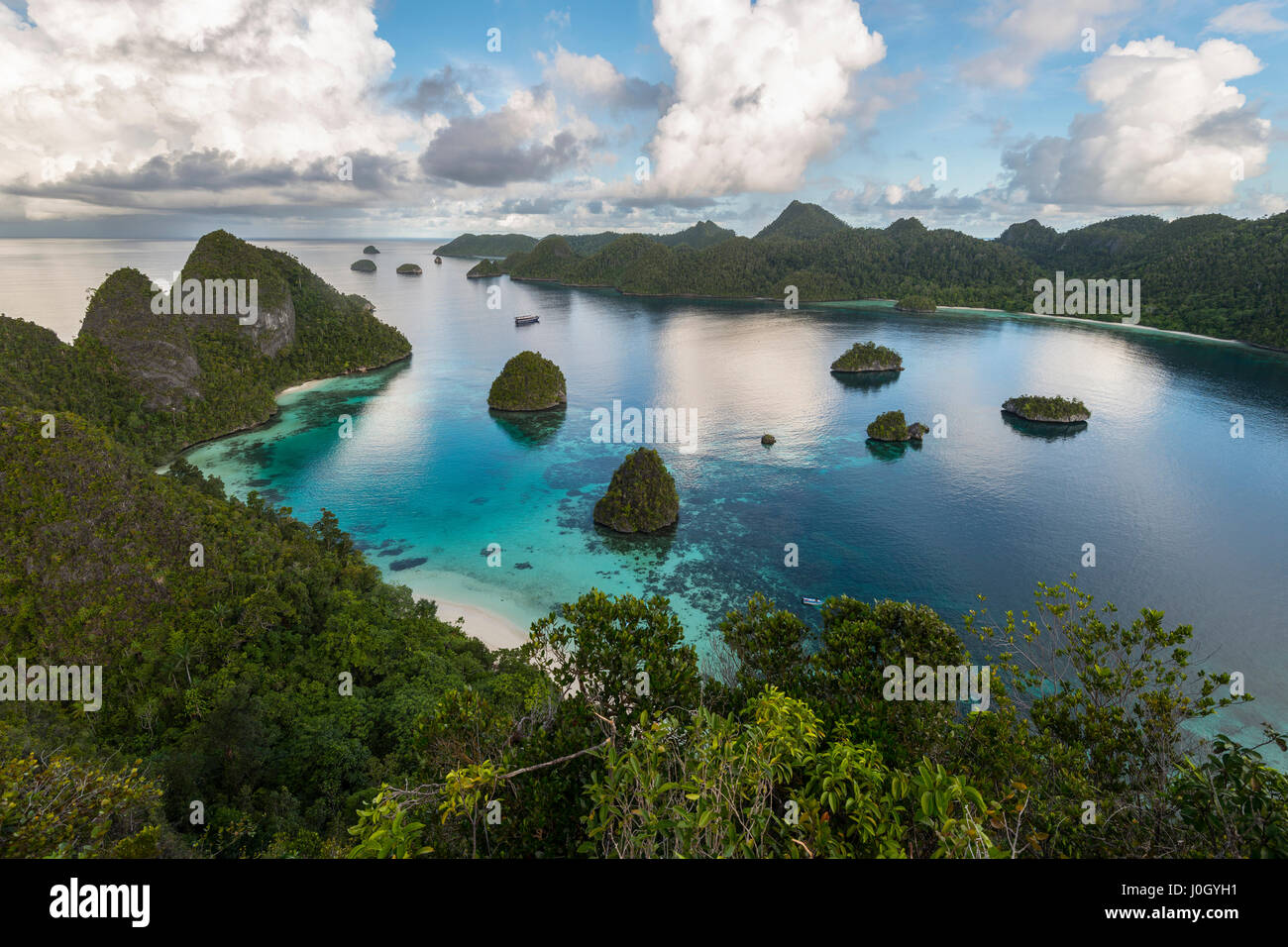 Panoramic View of Wayag, Raja Ampat, West Papua, Indonesia Stock Photo ...