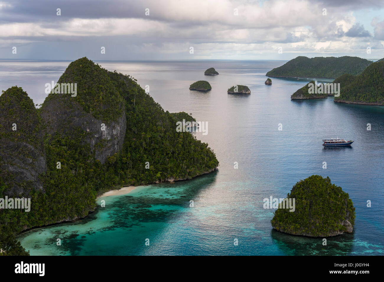 Panoramic View of Wayag, Raja Ampat, West Papua, Indonesia Stock Photo ...