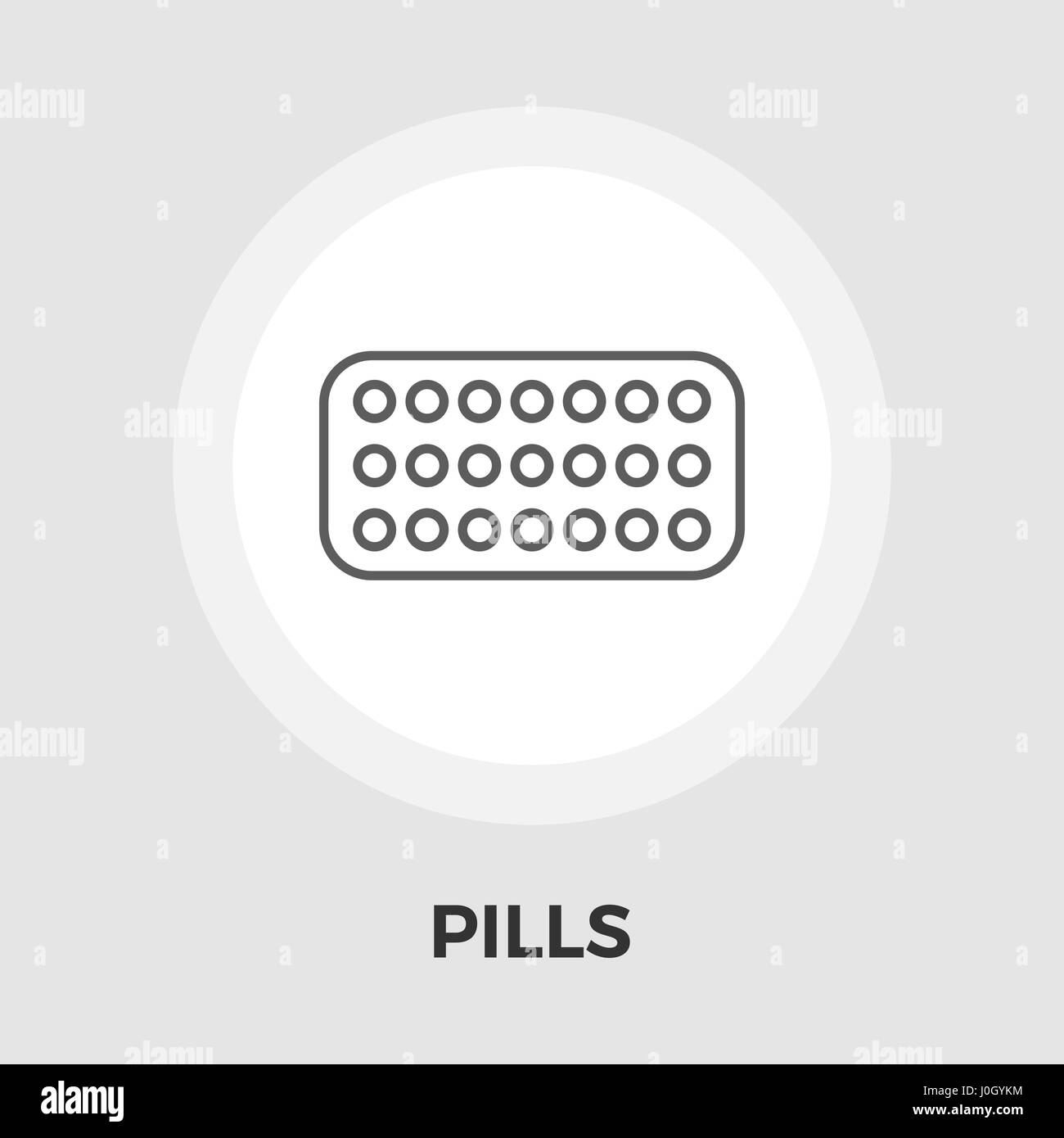 Contraceptive pills icon vector. Flat icon isolated on the white ...