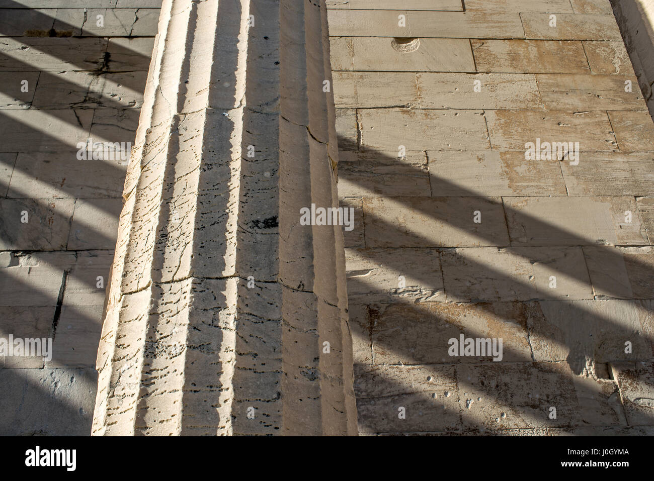 Doric column details of the temple of Hephaestus in Ancient Agora ...