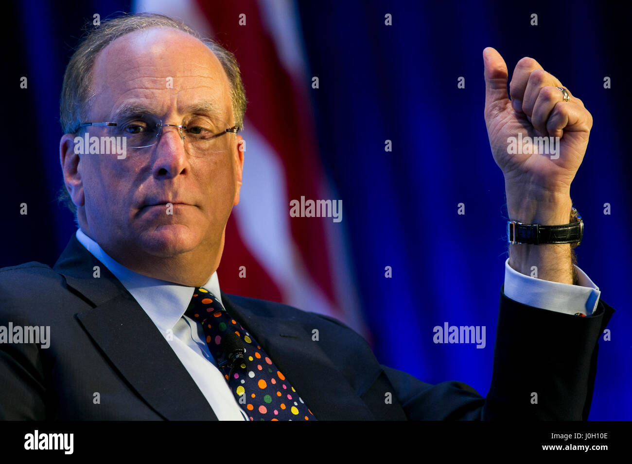 Washington, DC, USA. 12th Apr, 2017. Laurence "Larry" Fink, Chairman ...