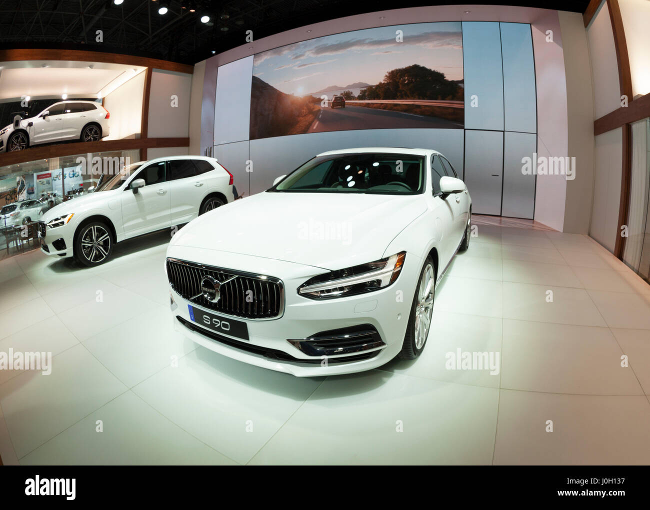 New York, NY USA - April 12, 2017: Volvo S90 car unveiled at 2017 New ...