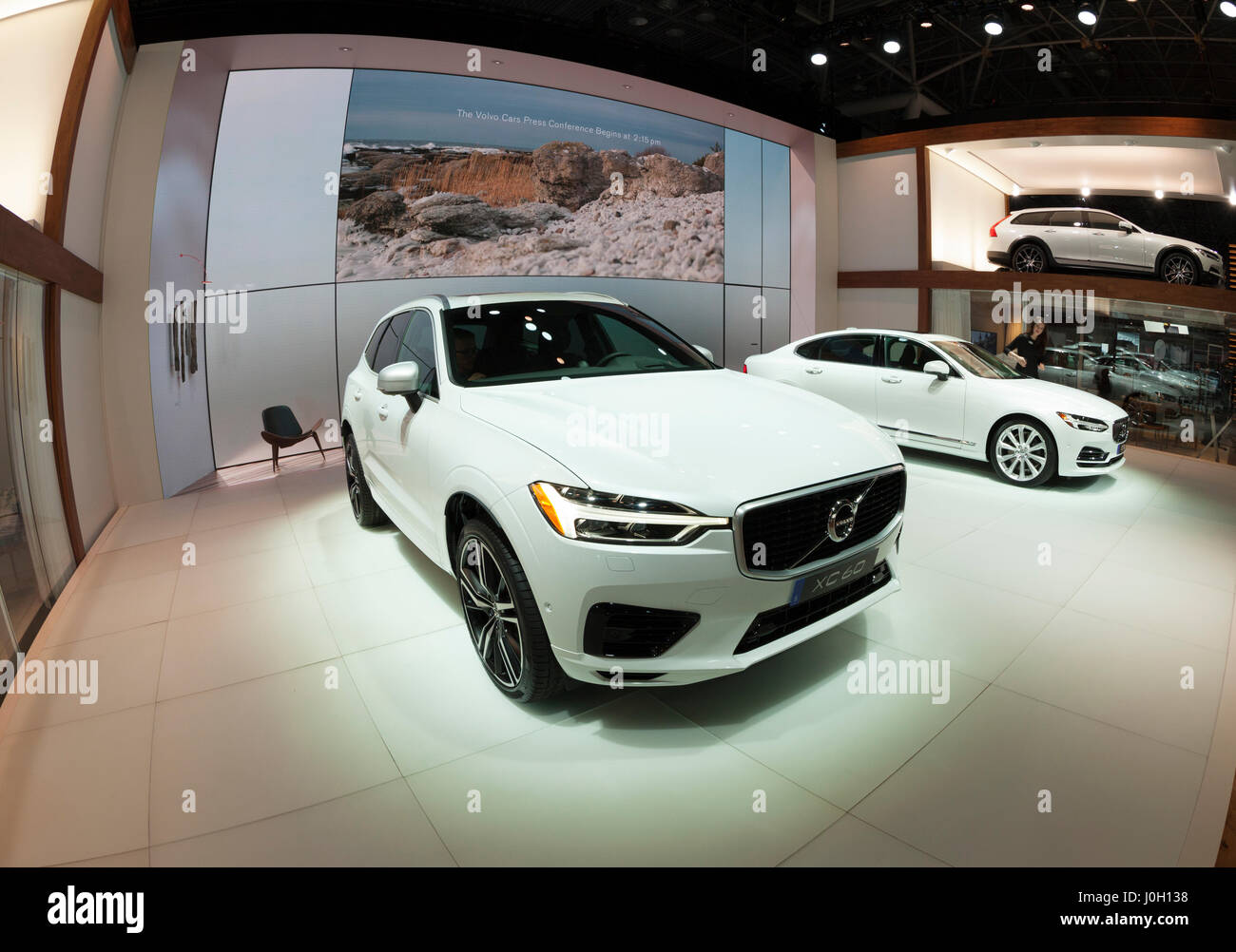New York, NY USA - April 12, 2017: Volvo XC-60 car unveiled at 2017 New ...
