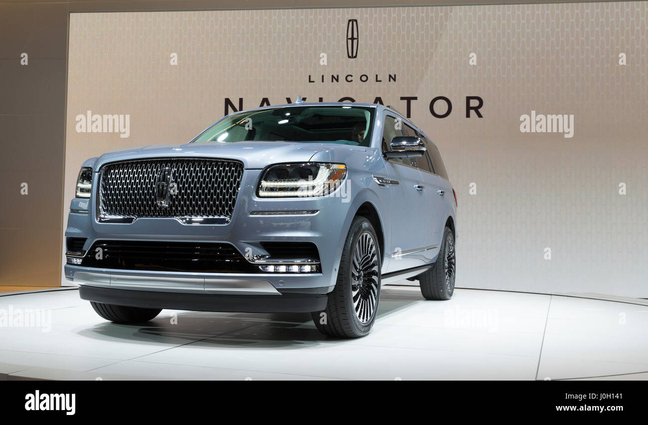 New York, NY USA - April 12, 2017: Lincoln Navigator concept car ...