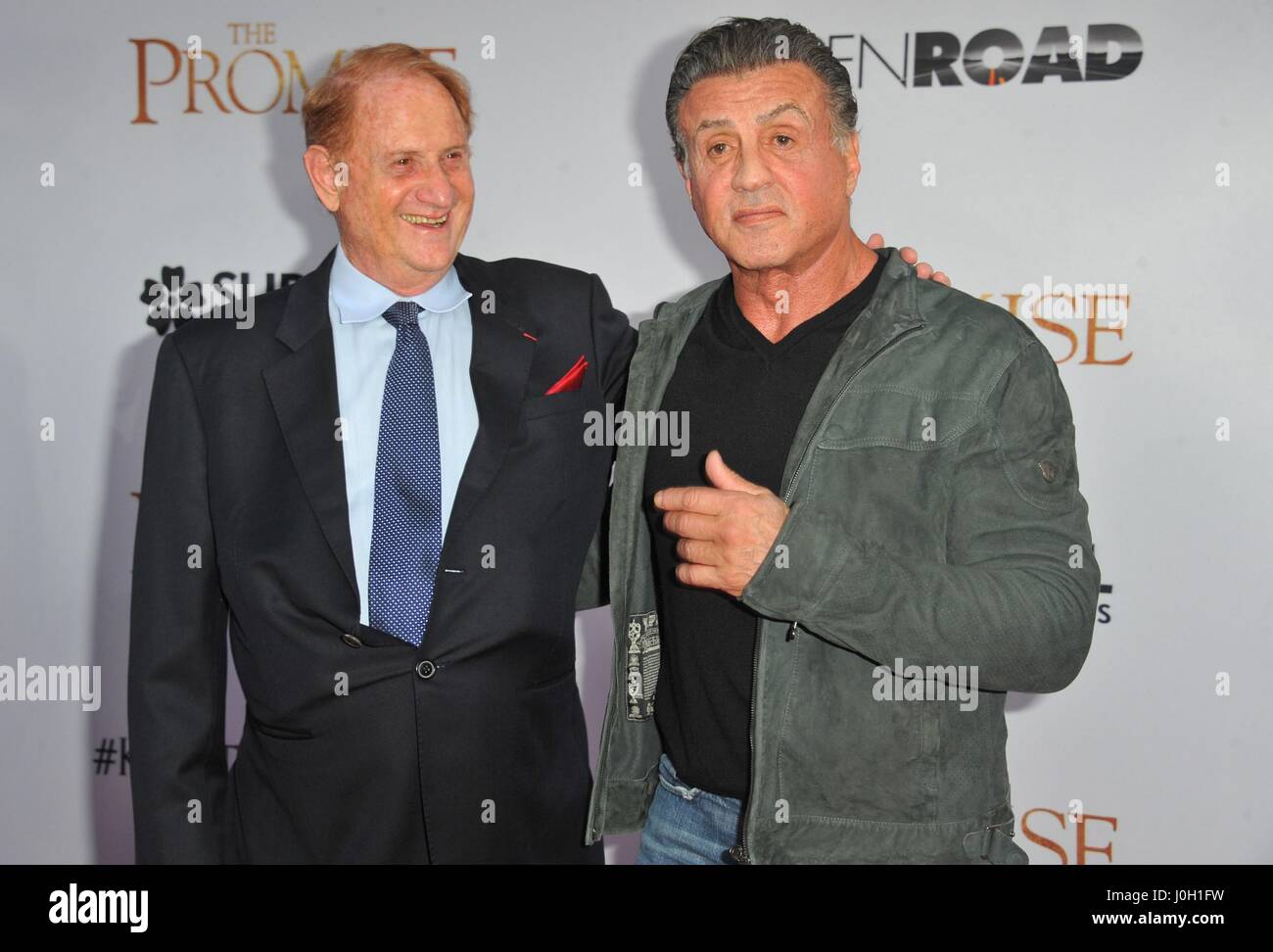 Los Angeles, California, USA. 12th Apr, 2017. Mike Medavoy, Sylvester ...