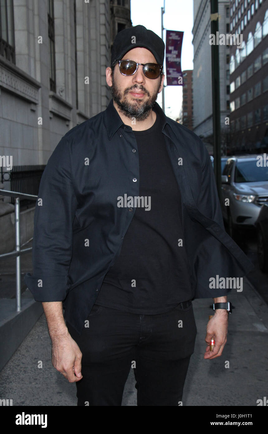 New York, NY, USA. 12th Apr, 2017. David Blaine arriving to the opening ...