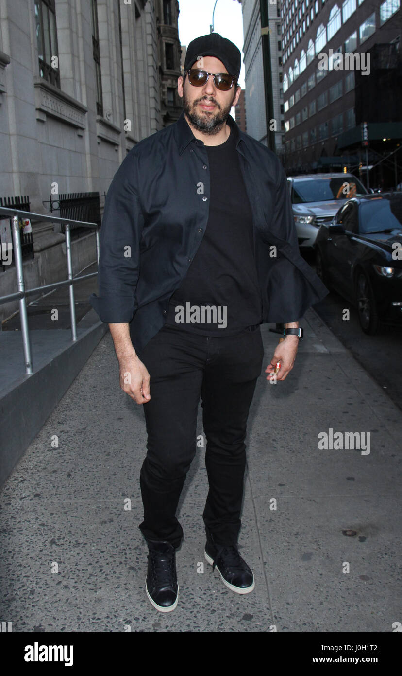 New York, NY, USA. 12th Apr, 2017. David Blaine arriving to the opening ...