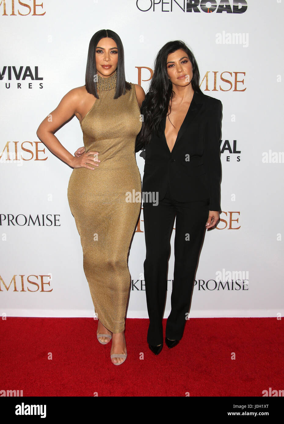 Hollywood, USA. 12th Apr, 2017. Kim Kardashian West, Kourtney ...