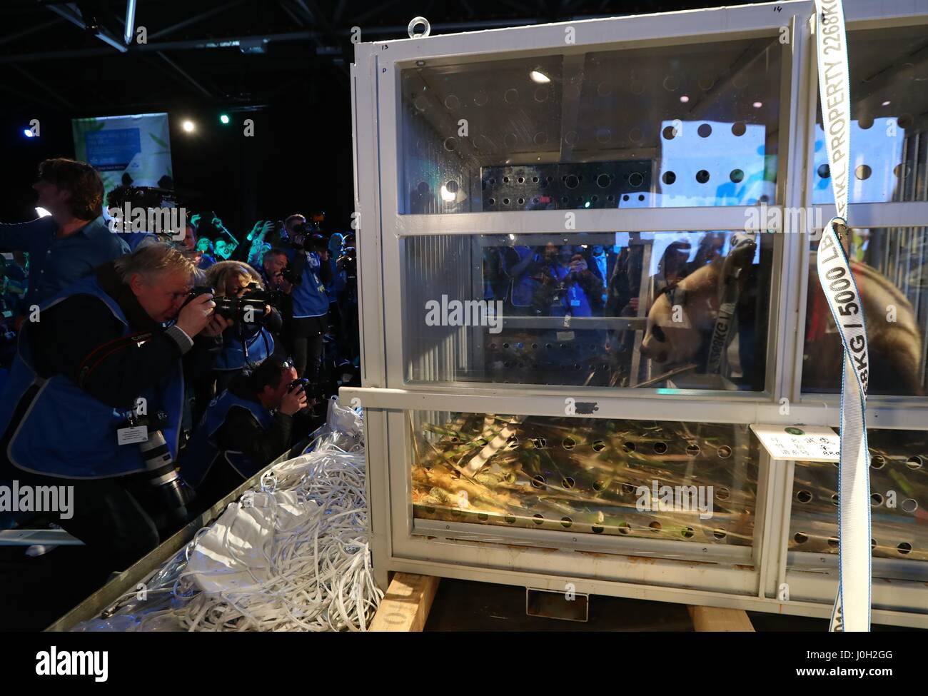 Amsterdam, Netherlands. 12th Apr, 2017. Journalists take photos of a ...