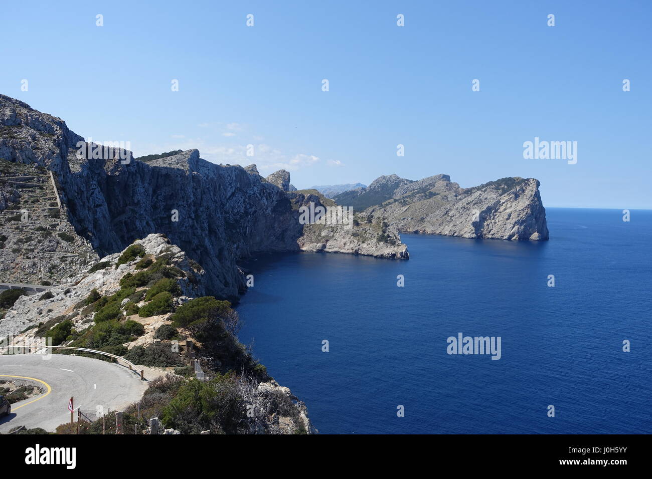 Mallorca, Spain. 3rd Apr, 2017. The view from Mirador es Colomer in ...