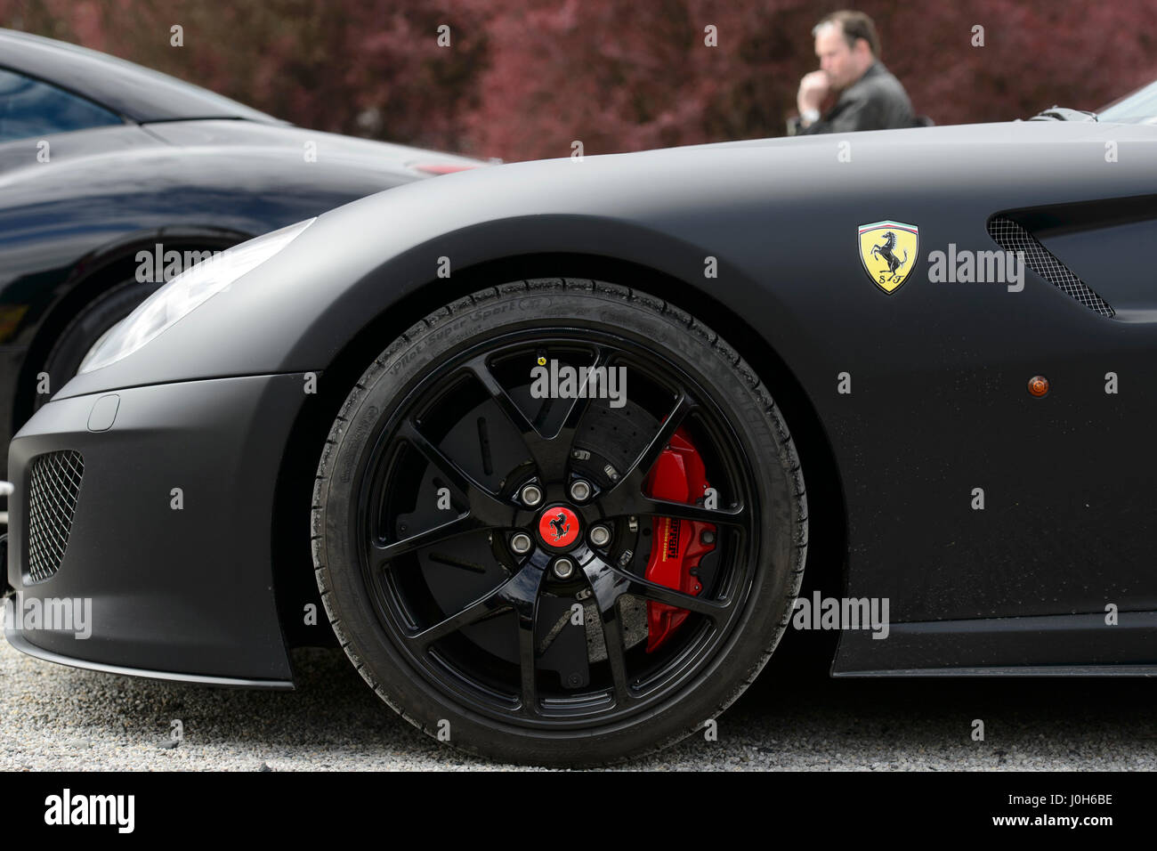 Prague, Czech Republic. 13th Apr, 2017. Meeting of Ferrari cars on the ...