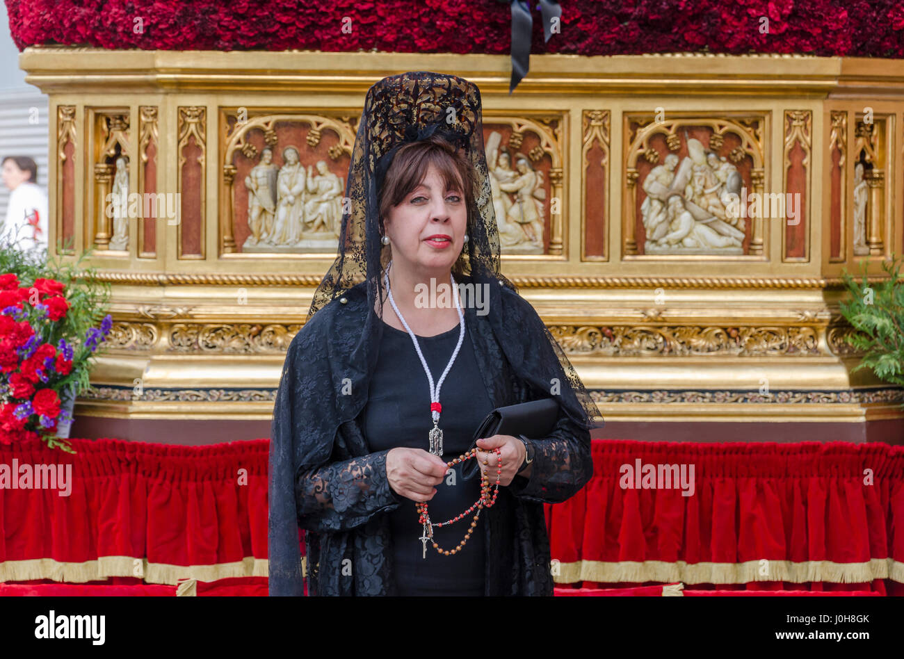 Madrid, Spain, 13th April 2017. Holy Thursday previous procession Jesus ...