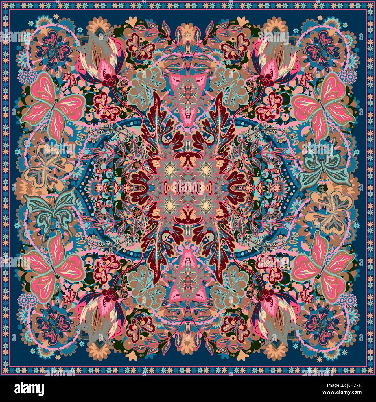 Pashmina shawl Stock Vector Images - Alamy