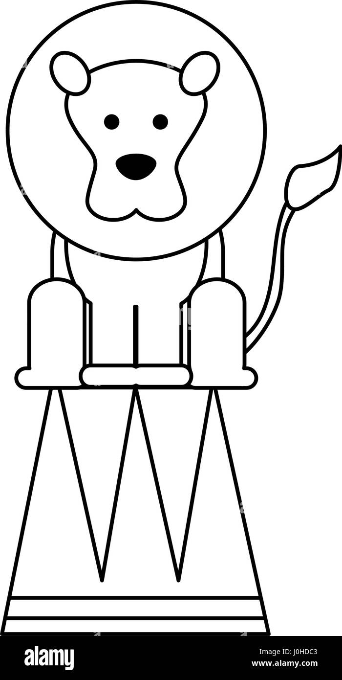 Circus Animal Clipart Black And White