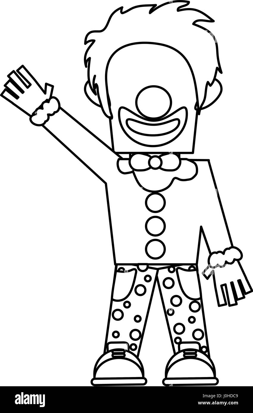 Clown illustration vintage Black and White Stock Photos & Images - Alamy