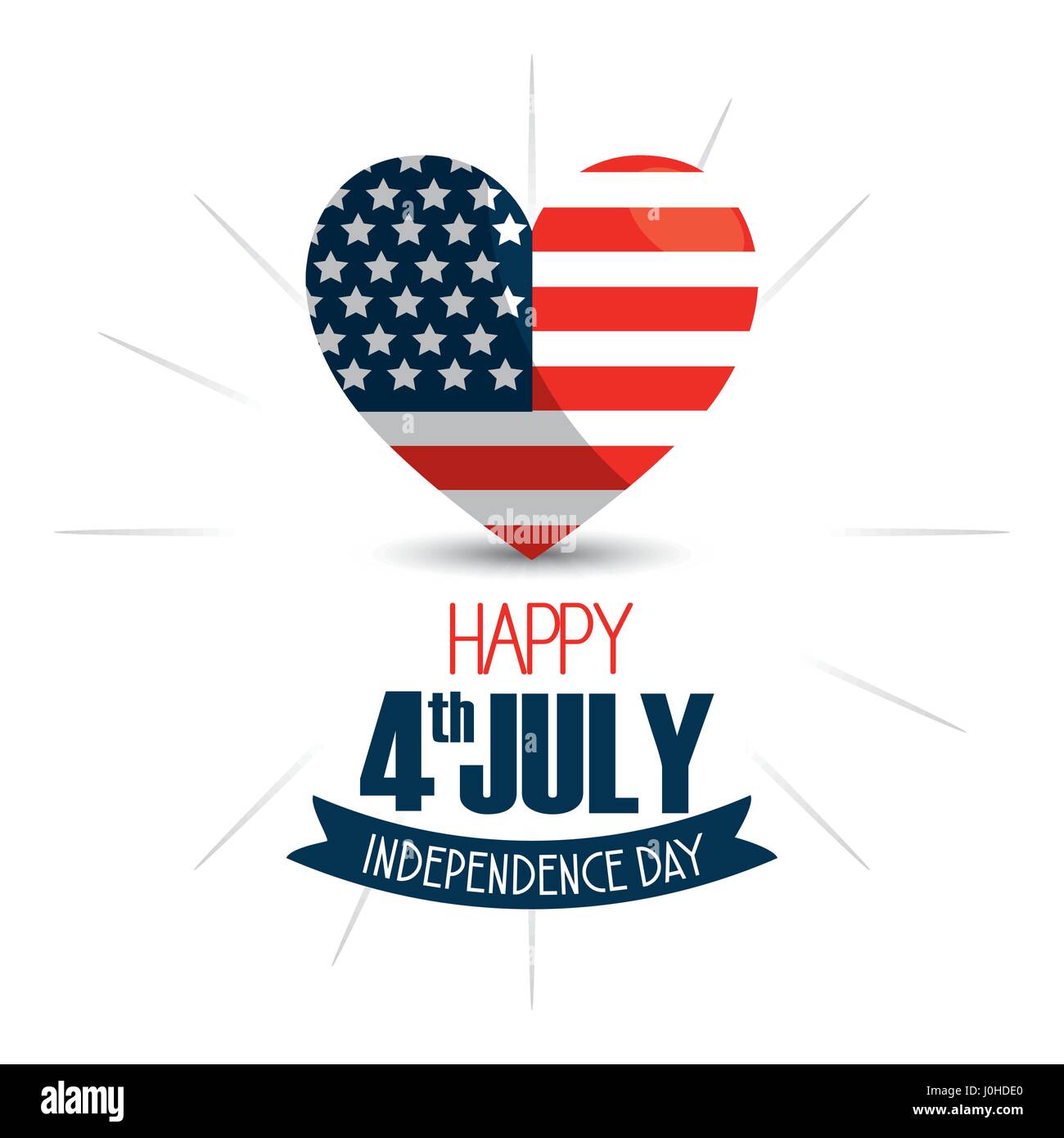 independence day heart flag Stock Vector Image & Art - Alamy