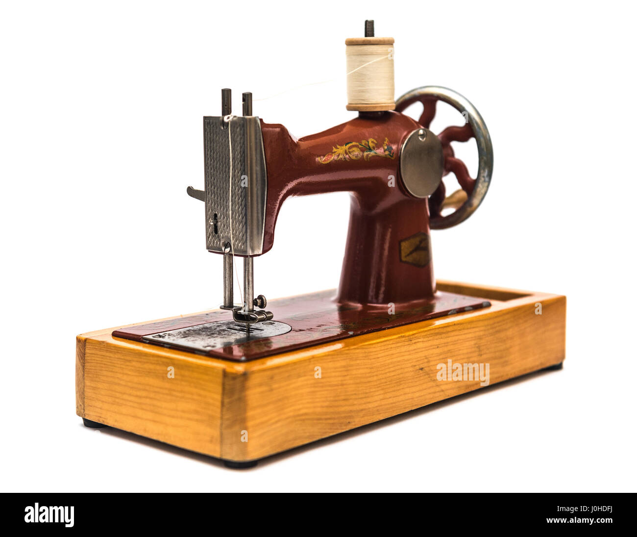 Vintage hand sewing machine Stock Photo - Alamy