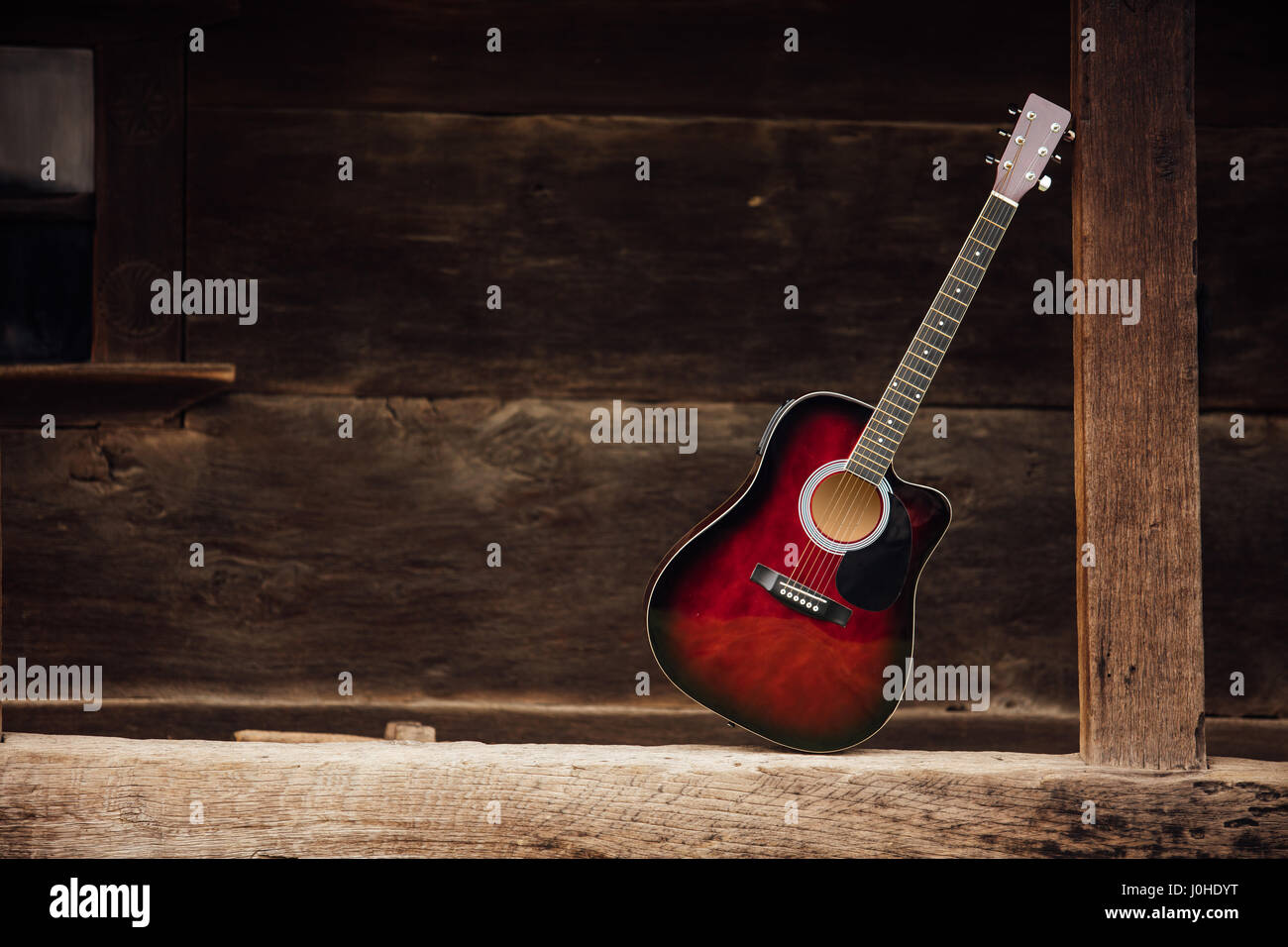 Guitar leaning on wall hi-res stock photography and images - Alamy