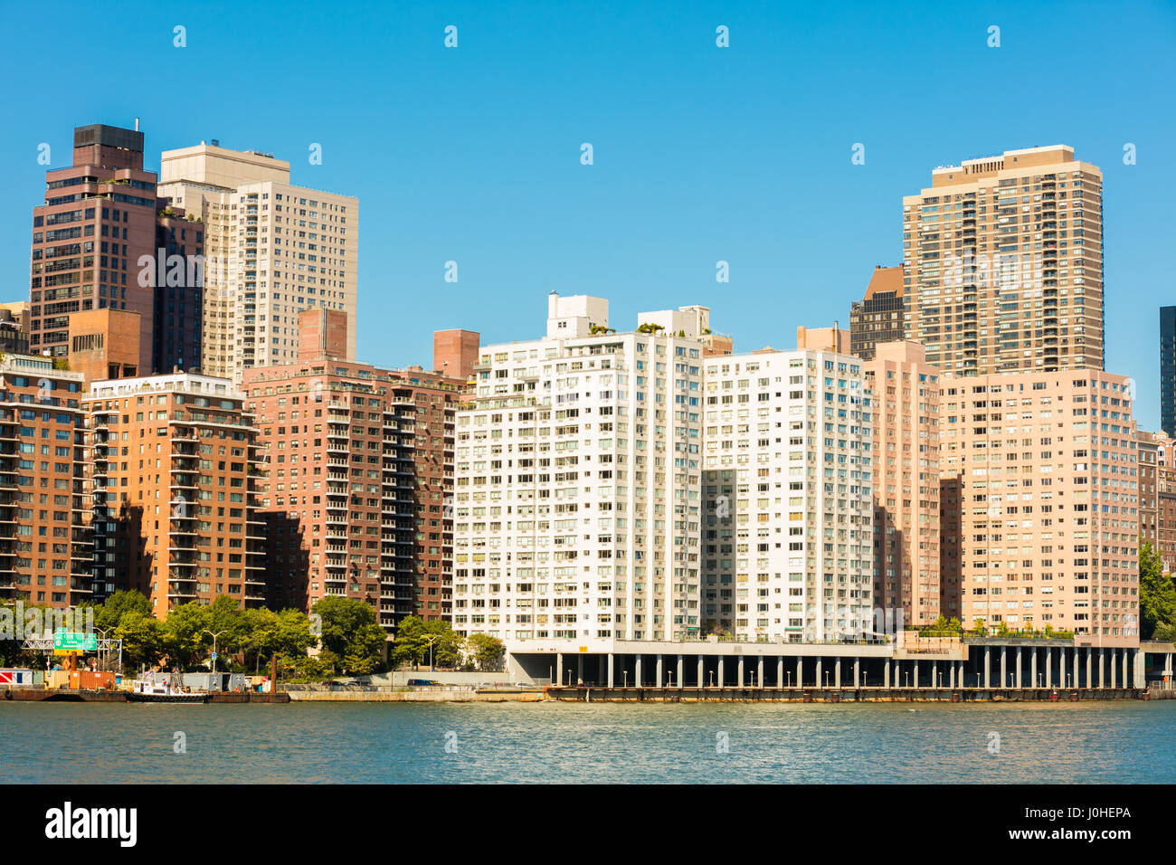 view with skyscrapers and tall buildings of manhattan, New York Stock ...