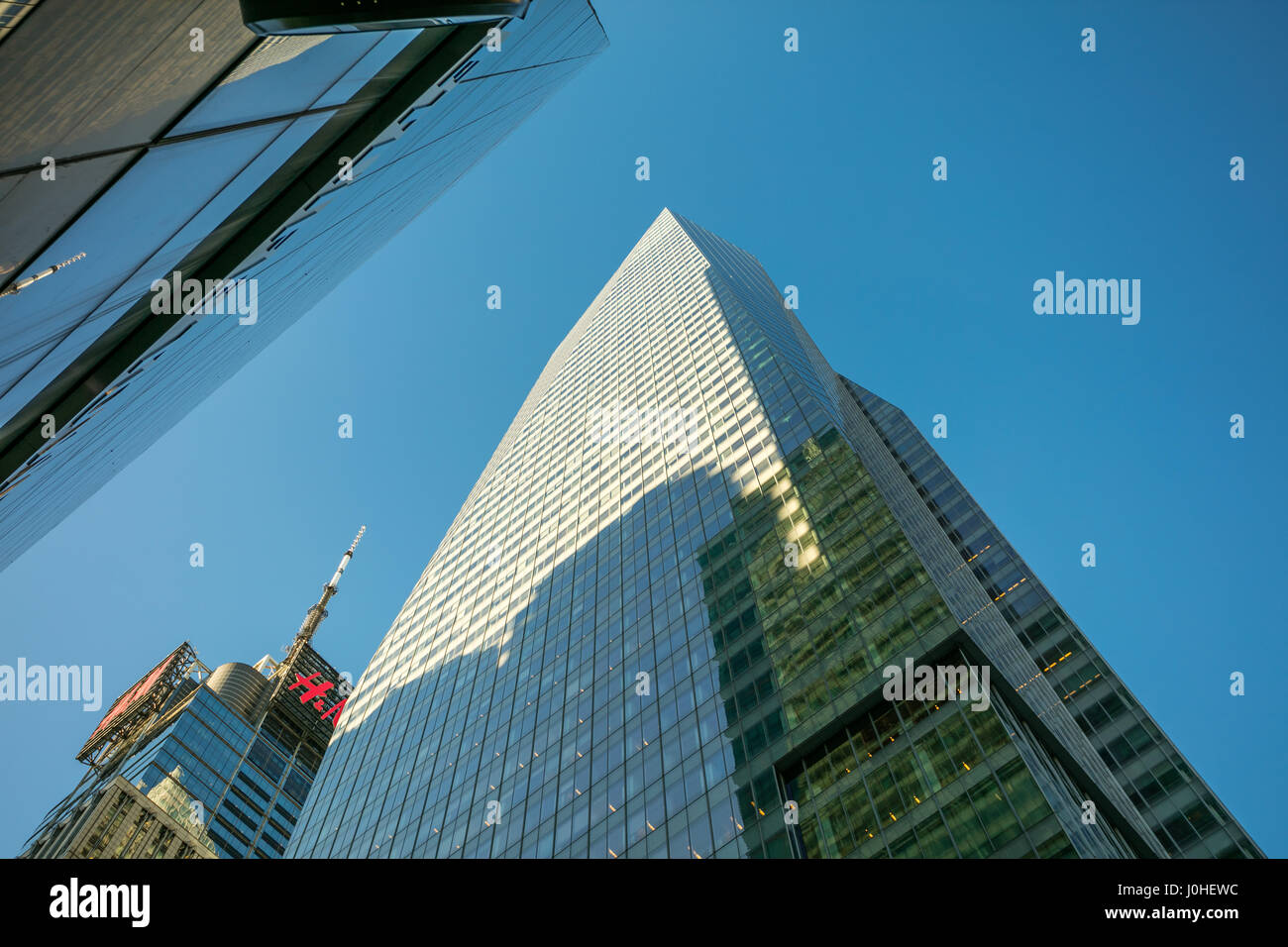 skyscrapers and tall financial buildings of manhattan, new york city ...