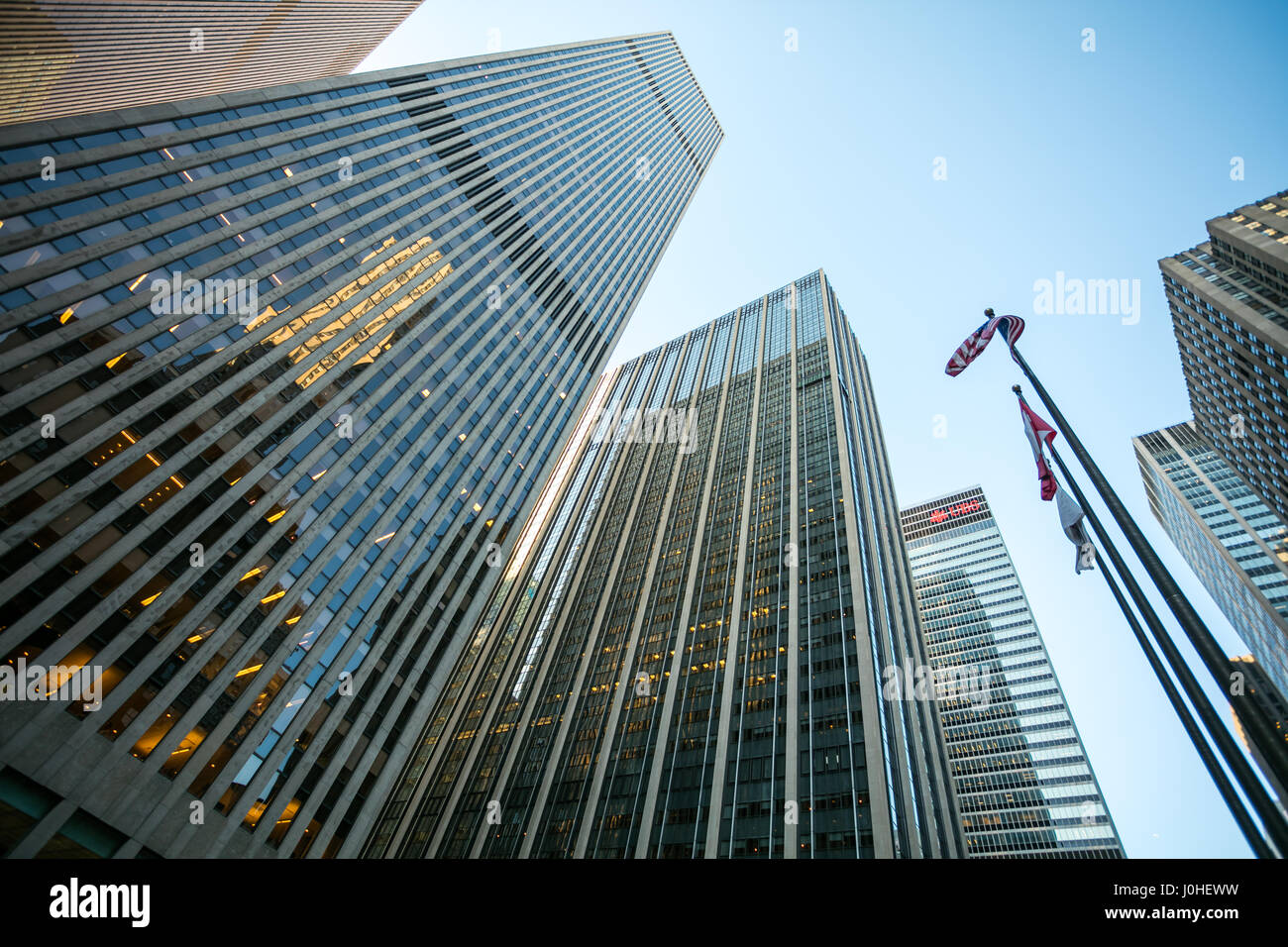 skyscrapers and tall financial buildings of manhattan, new york city ...