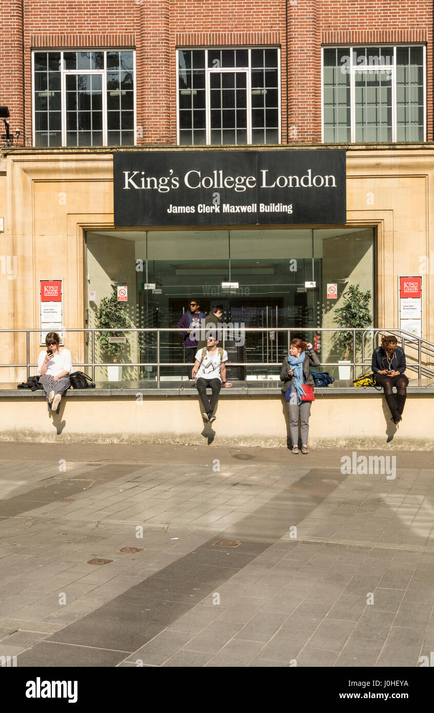 The entrance to King's College London, James Clerk Maxwell building, in ...